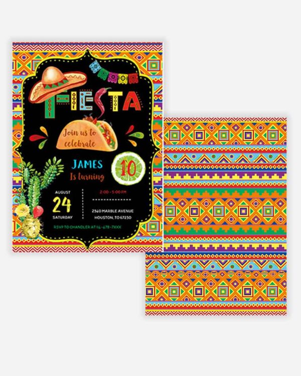 Mexican Fiesta Party Boy Invitation Templates